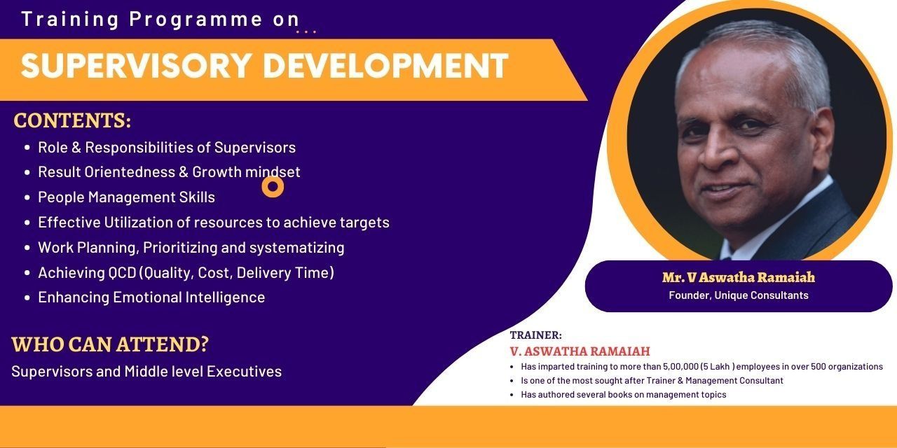 Training Programme on SUPERVISORY DEVELOPMENT workshops Event Tickets ...