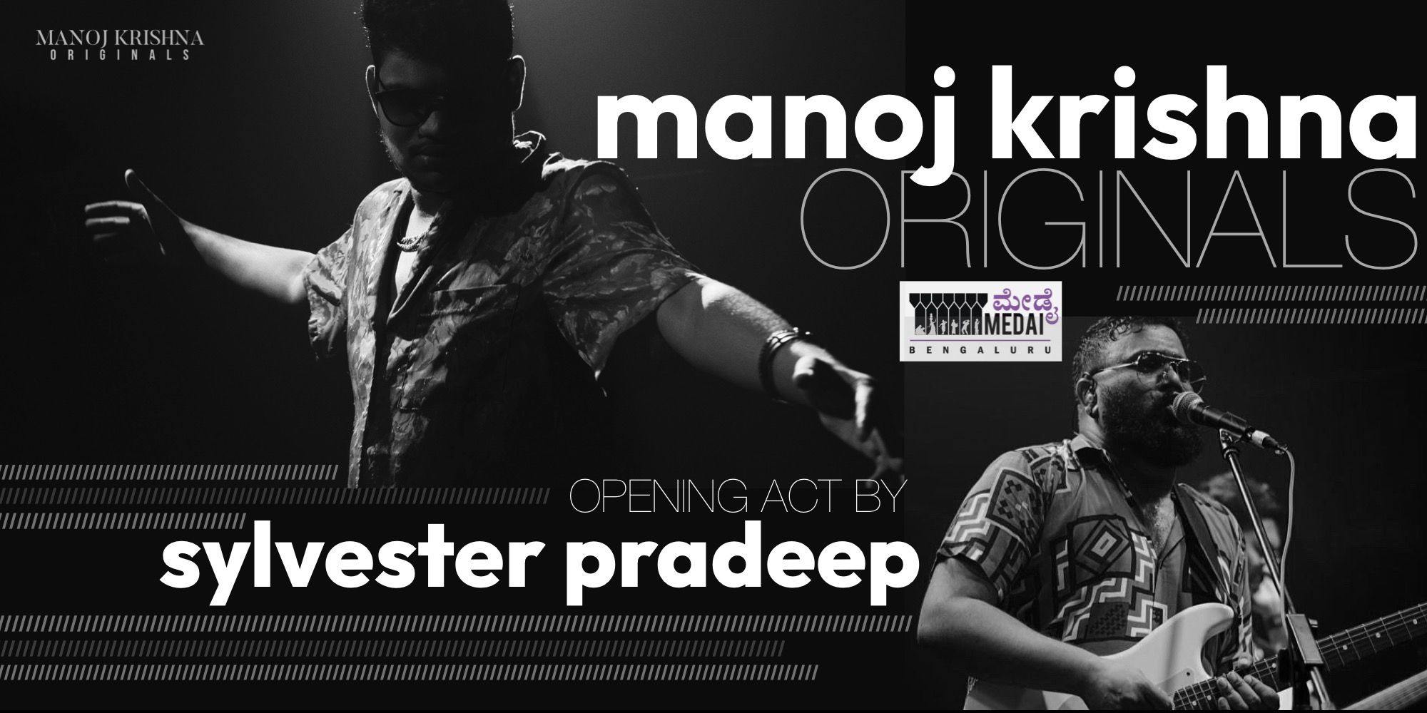 Manoj Krishna Originals Live & Sylvester Pradeep music-shows Event Tickets Bengaluru - BookMyShow