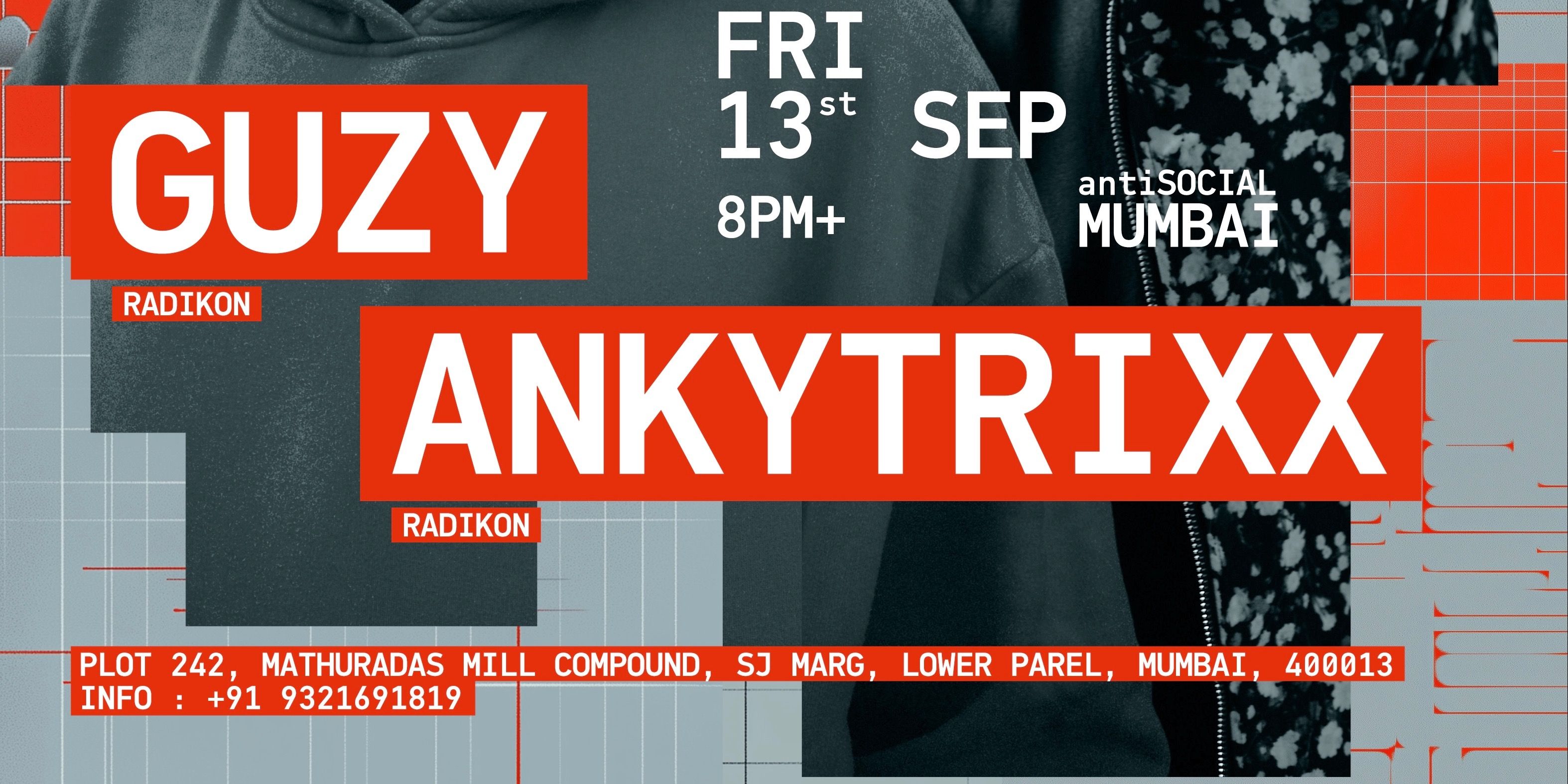 GUZY & ANKYTRIXX LIVE AT ANTISOCIAL music-shows Event Tickets Mumbai ...