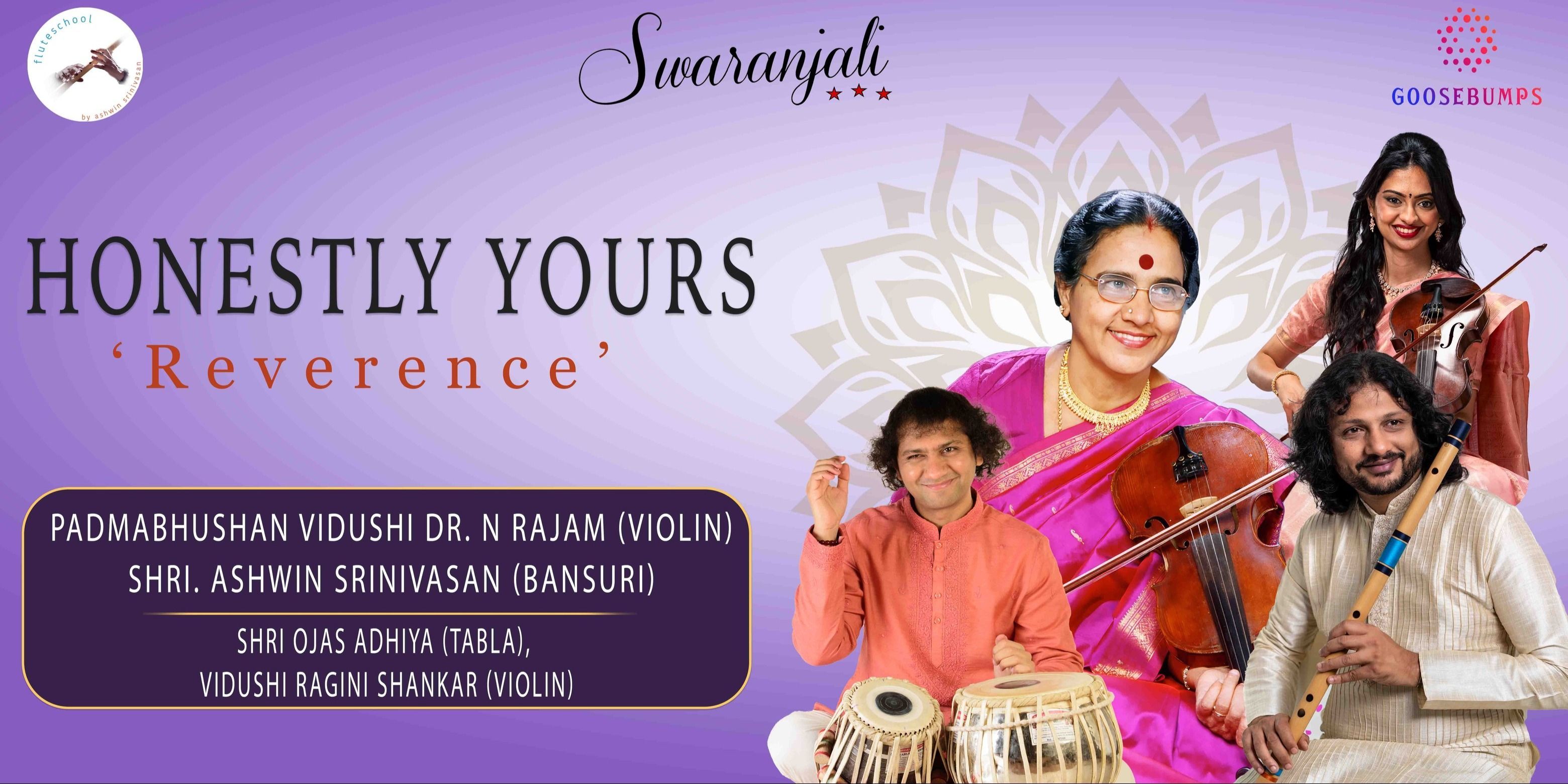 HONESTLY YOURS - REVERENCE music-shows Event Tickets Bengaluru - BookMyShow