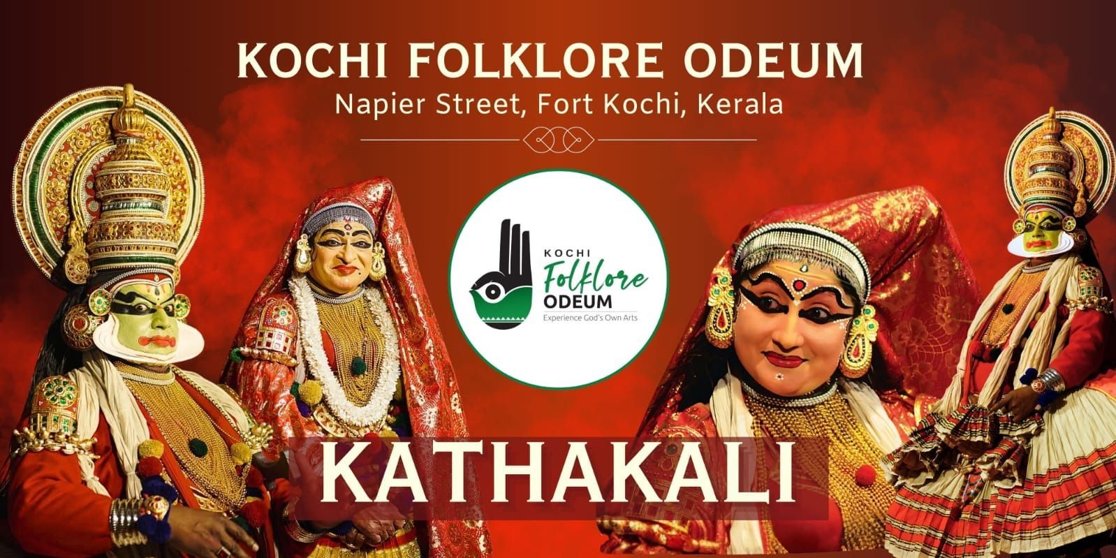 KATHAKALI SHOW BY KOCHI FOLKLORE ODEUM English Hindi Malayalam Sanskrit storytelling Play in ...