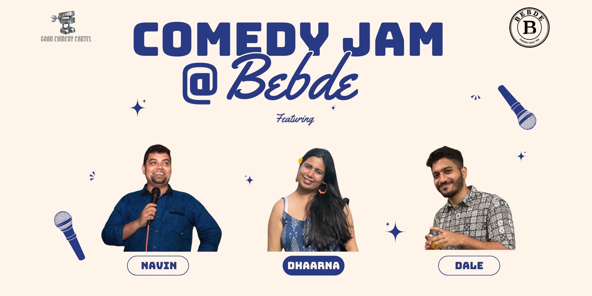 Comedy Jam at BEBDE comedy-shows Event Tickets Goa - BookMyShow