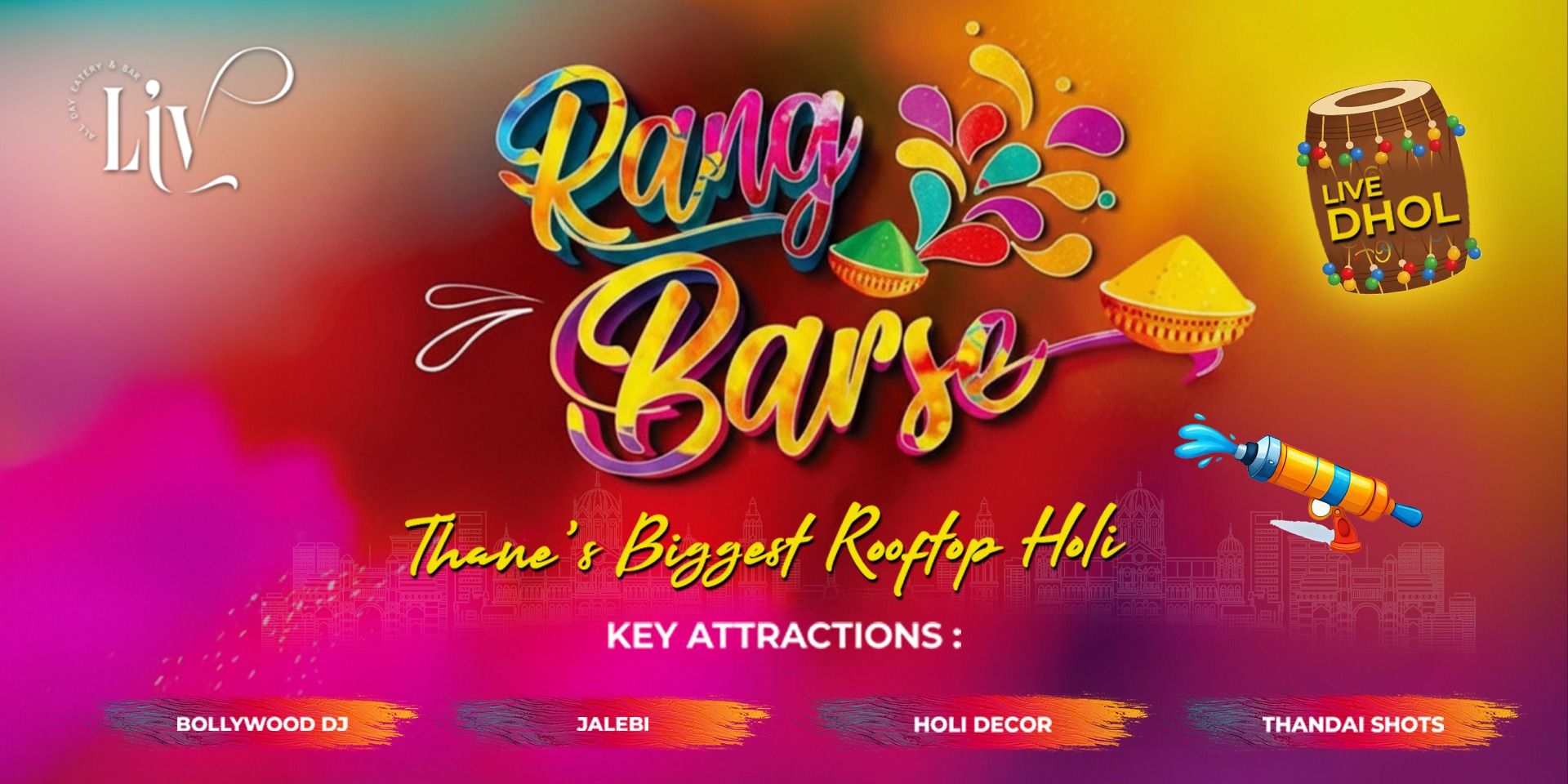 Rang Barse Thane Biggest Rooftop Holi 2026 | holi-parties Tickets ...