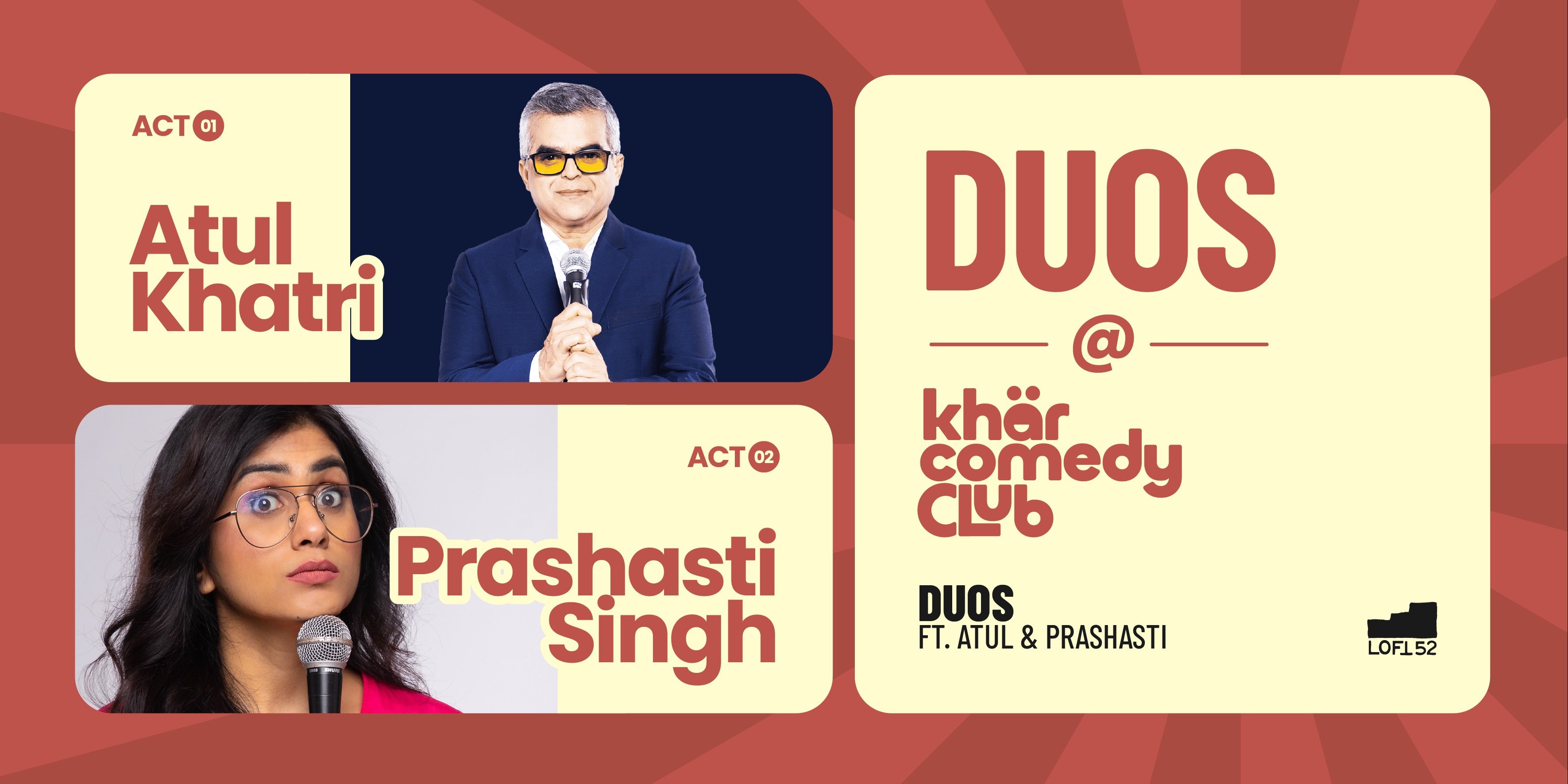 Duos ft. Atul Khatri & Prashasti Singh: KCC comedy-shows Event Tickets Mumbai - BookMyShow