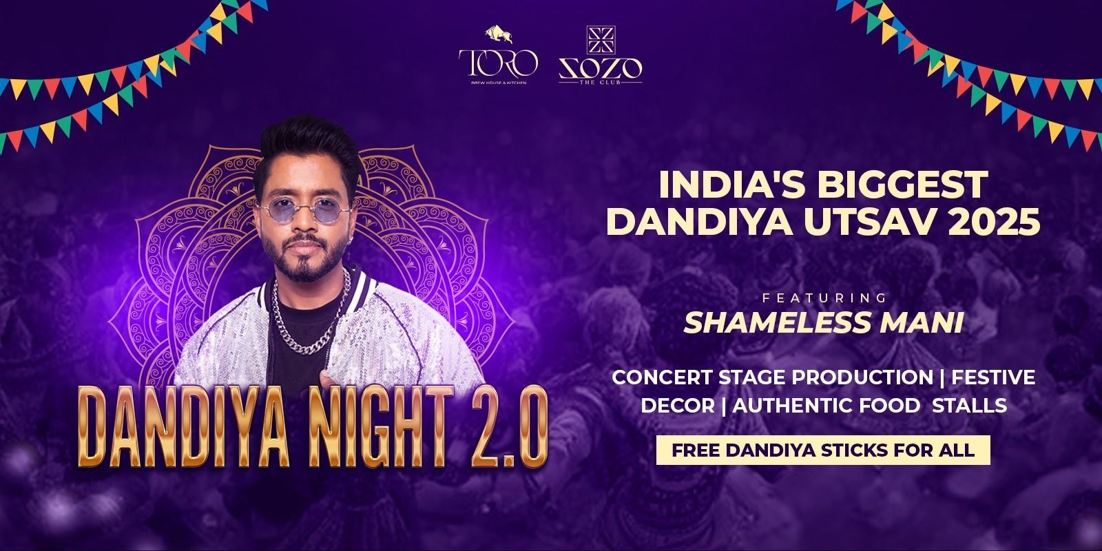 Maha Dandiya Night ft Dj Shameless Mani music-shows Event Tickets ...