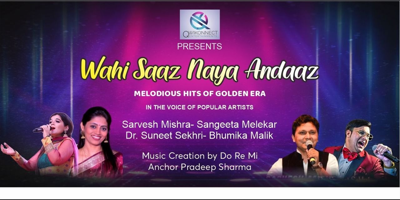 Wahi Saaz Naya Andaaz music-shows Event Tickets Delhi-NCR - BookMyShow