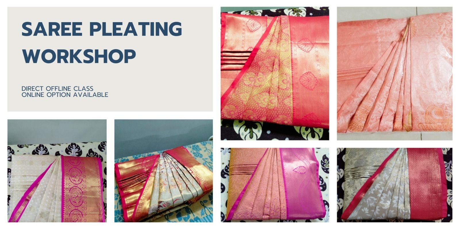 Saree Pleating Masterclass workshops Event Tickets Chennai - BookMyShow