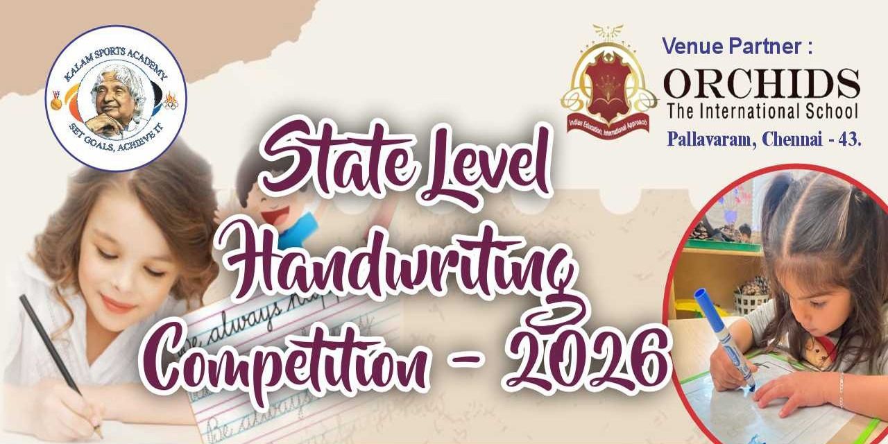 State Level Handwriting Competition Feb 2026 kids Event Tickets Chennai ...