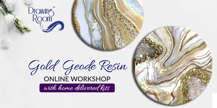 Gold Geode Resin Art Workshop with Kits workshops Mumbai - BookMyShow